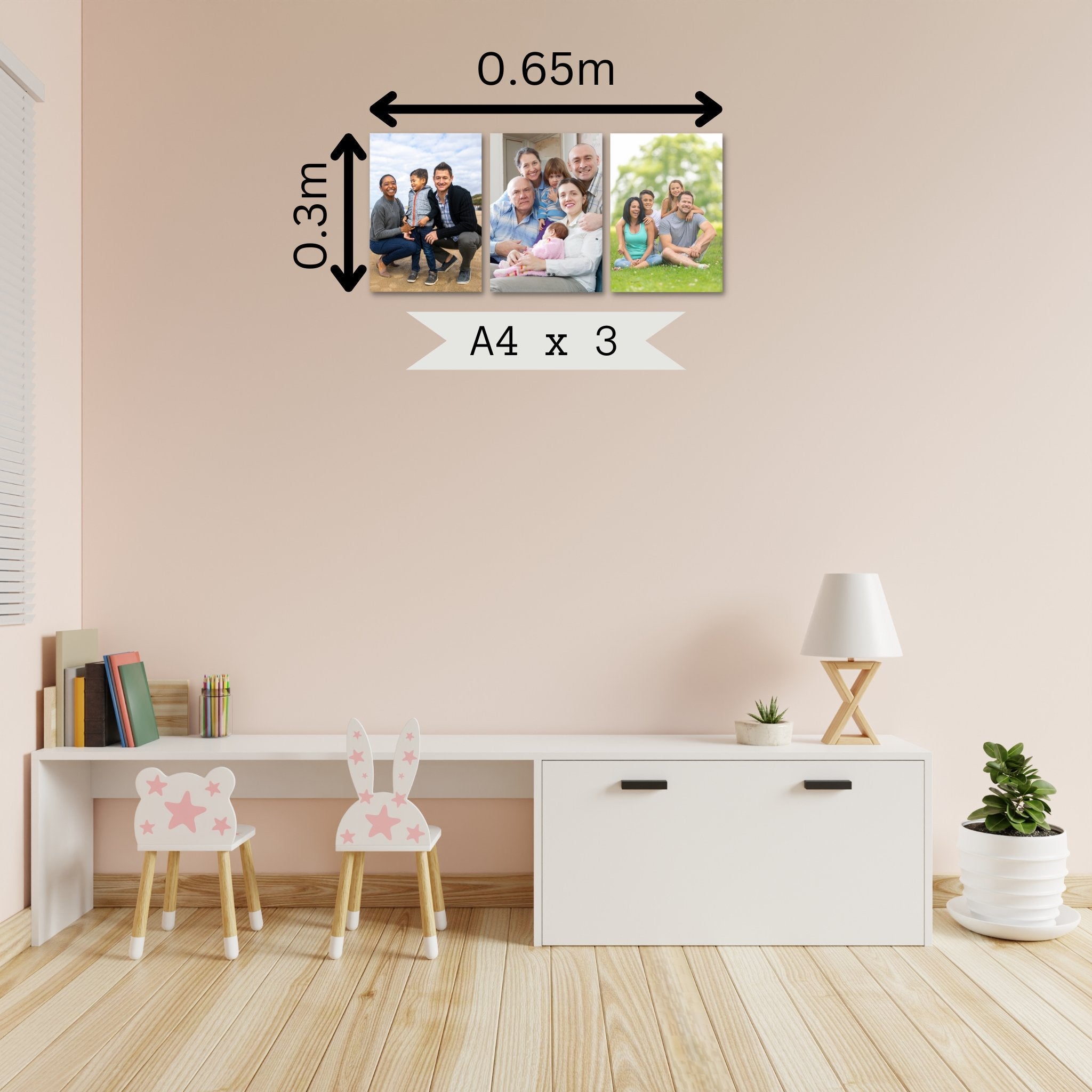 Personalised Canvas A4 x 3 | Ready-To-Hang | R350