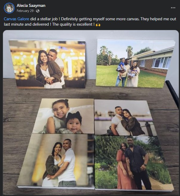 Personalised Canvas A4 x 3 | Ready-To-Hang | R350